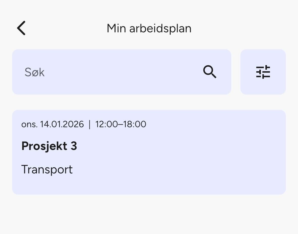 Min arbeidsplan i Ressursplanlegger