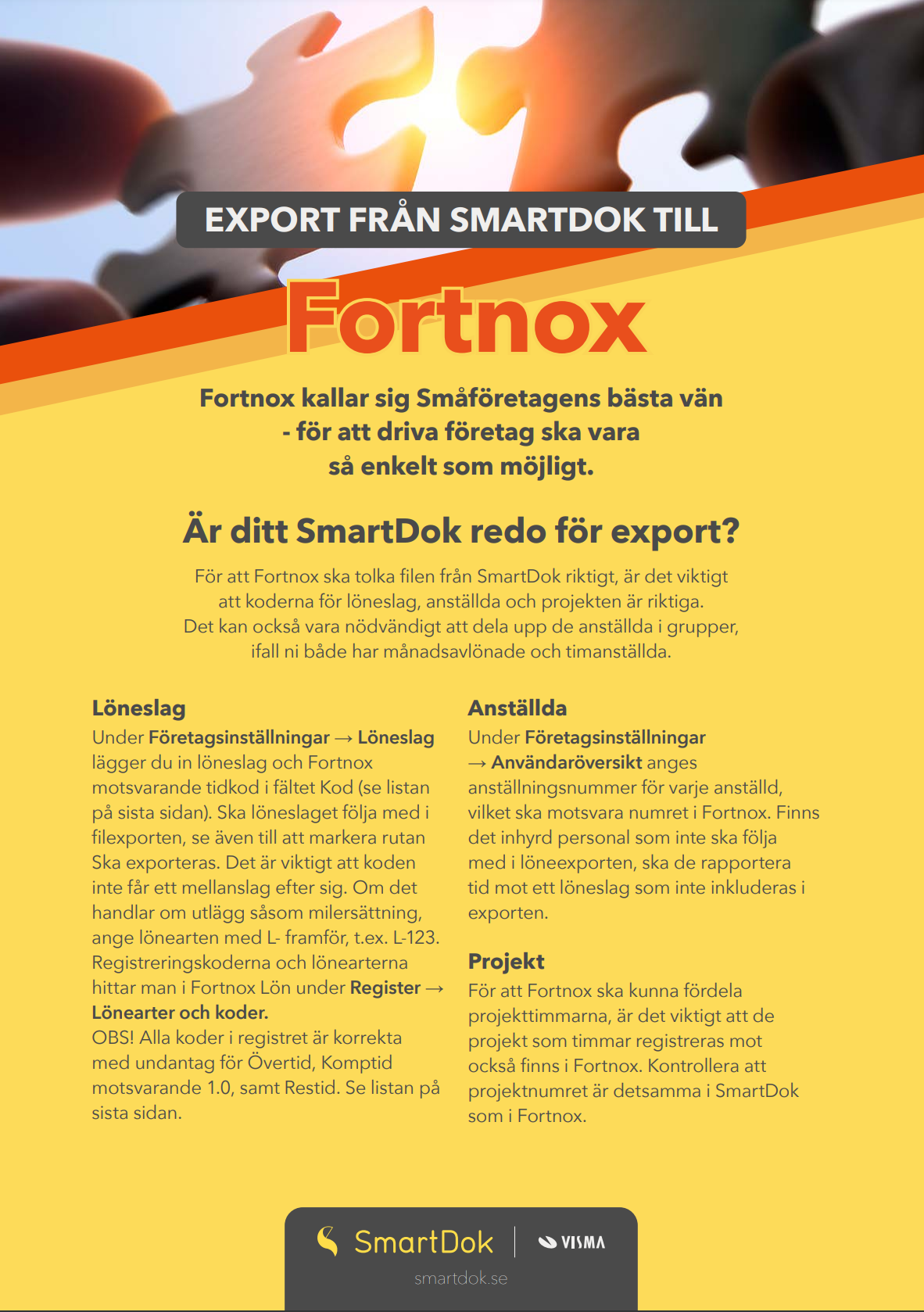 Export från SmartDok till Fortnox