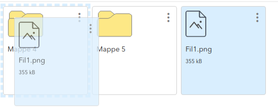 Flytte filer eller mapper i Dokumentsenteret