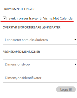 Visma.net Payroll - Oppsett